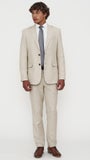 Linen Blend Slim Fit Suit in Oat | Hallenstein Brothers