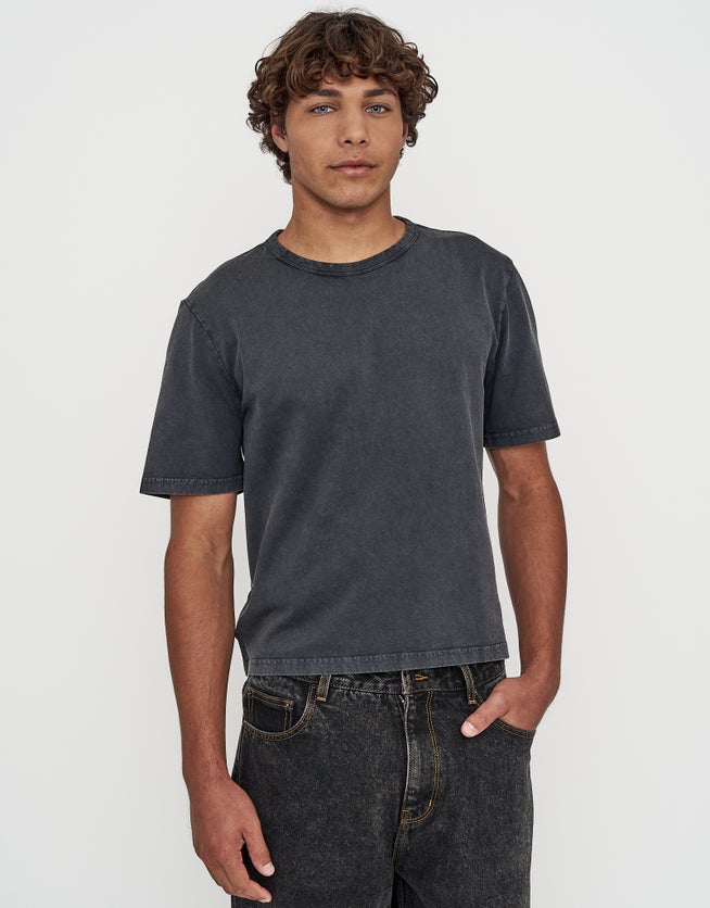 Baby Fit T Shirt in Washed Black | Hallensteins AU