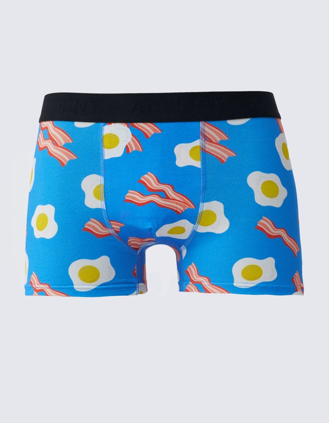 Bacon and Egg Boxers in Blue | Hallensteins AU