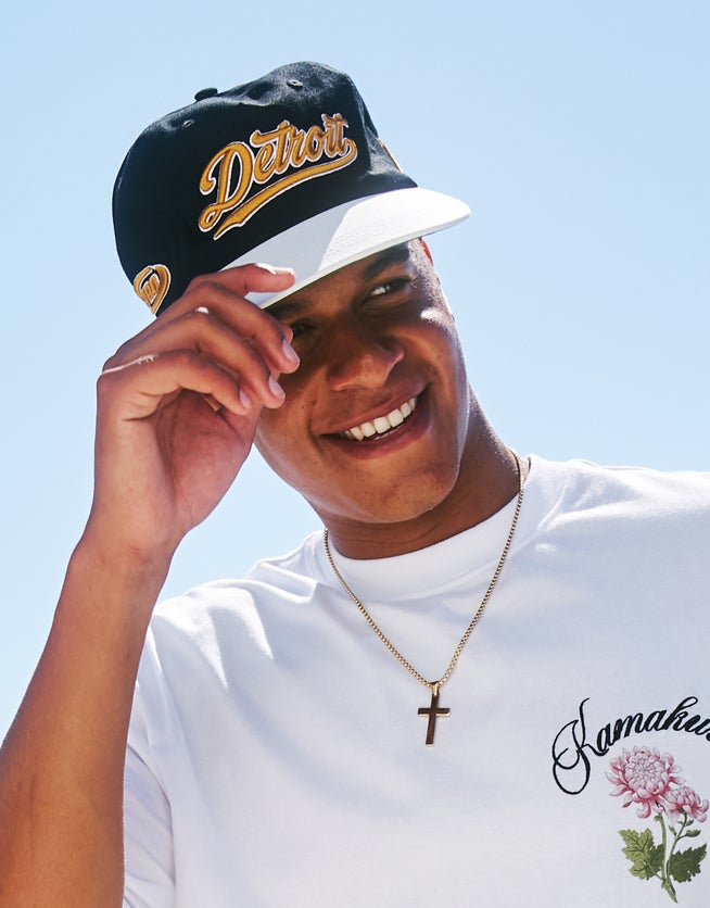 Detroit Embroidered Cap in Black | Hallensteins NZ