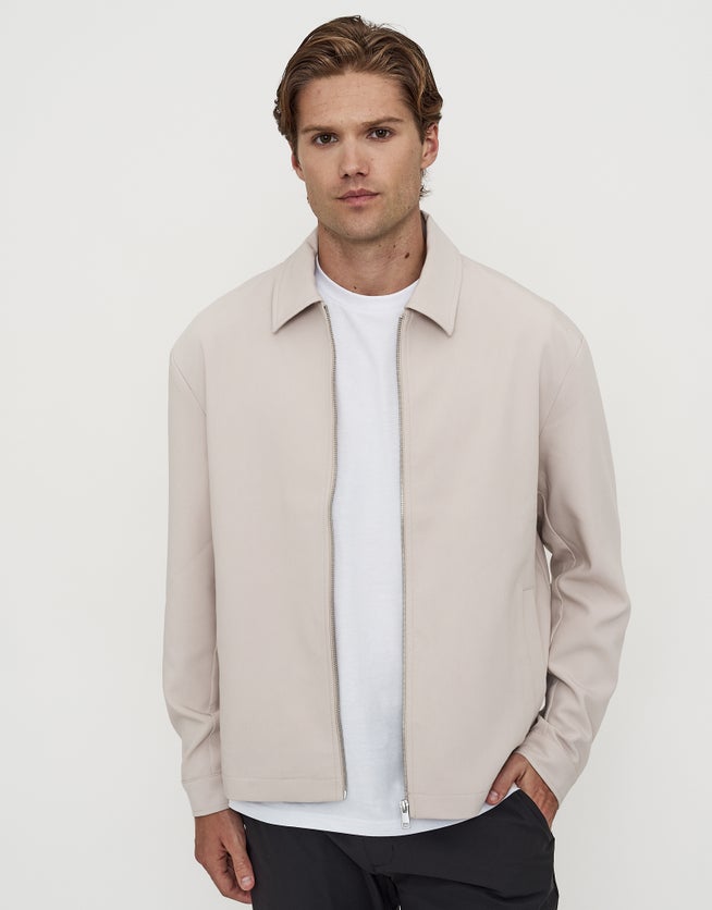Smart Bomber Jacket in Beige | Hallensteins NZ