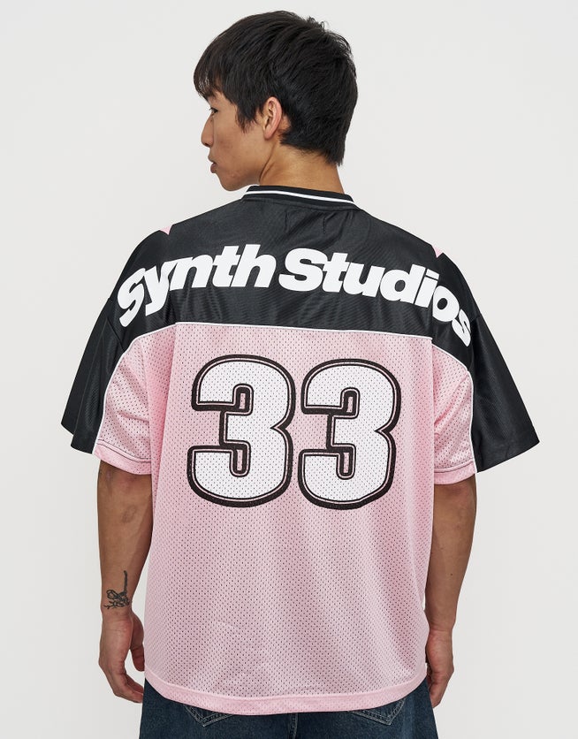 Synth Mesh Box Tee in Pink Mist | Hallensteins NZ