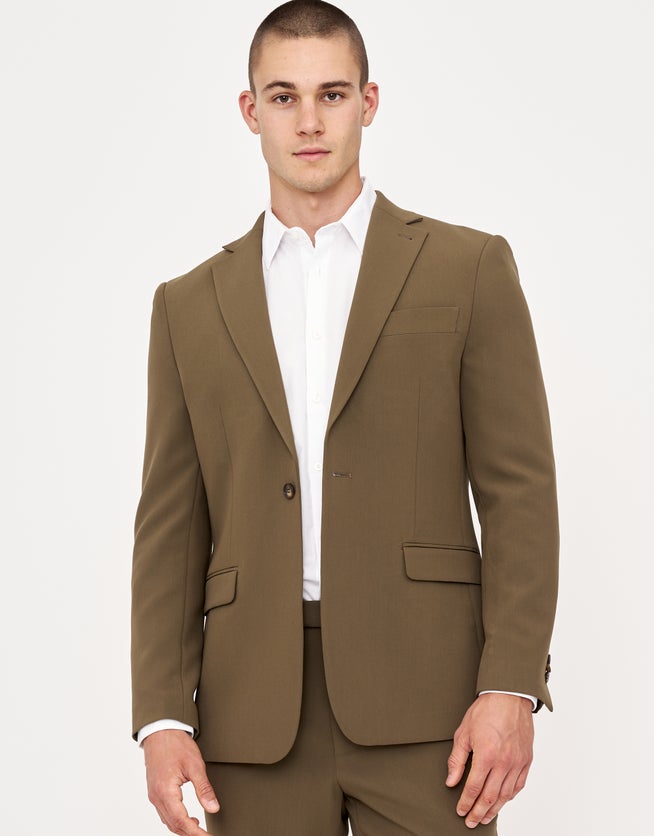 Slim Fit Ashford Suit Jacket in Khaki | Hallensteins NZ