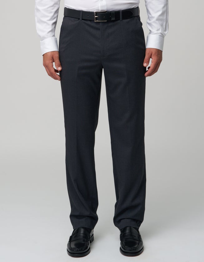 Stretch Slim Fit Suit Pants in Charcoal | Hallensteins NZ