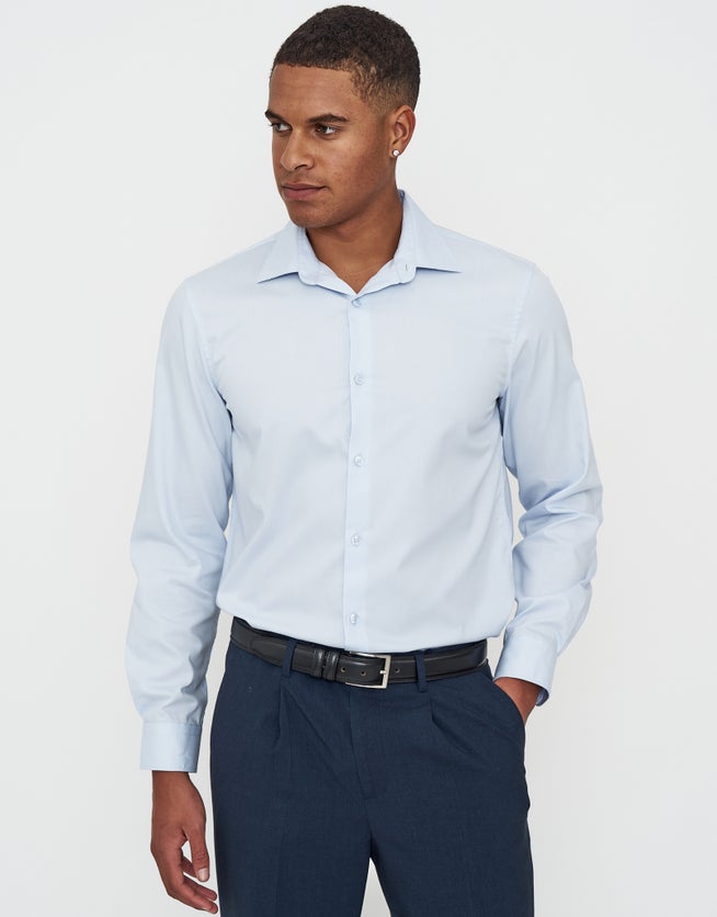 Easy Care Dress Shirt in Light Blue | Hallensteins NZ