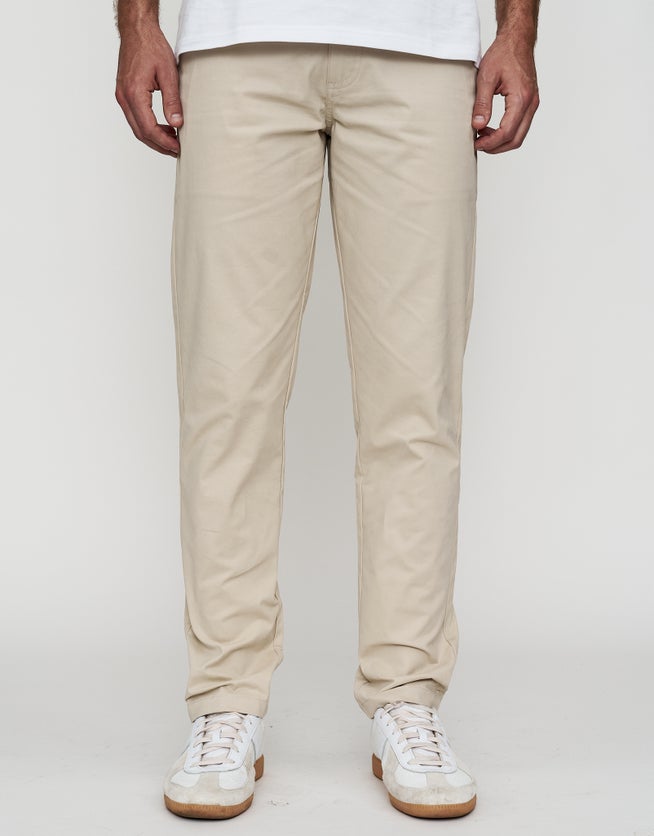 Echo Tapered Fit Chinos in Stone | Hallensteins NZ