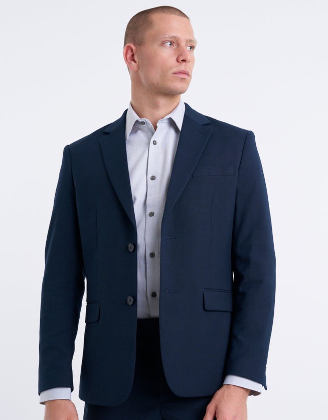 Stretch Harro Slim Fit Suit Jacket in Navy | Hallensteins NZ