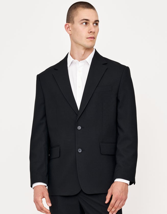 Oversized Fit Suit Jacket in Black | Hallensteins AU