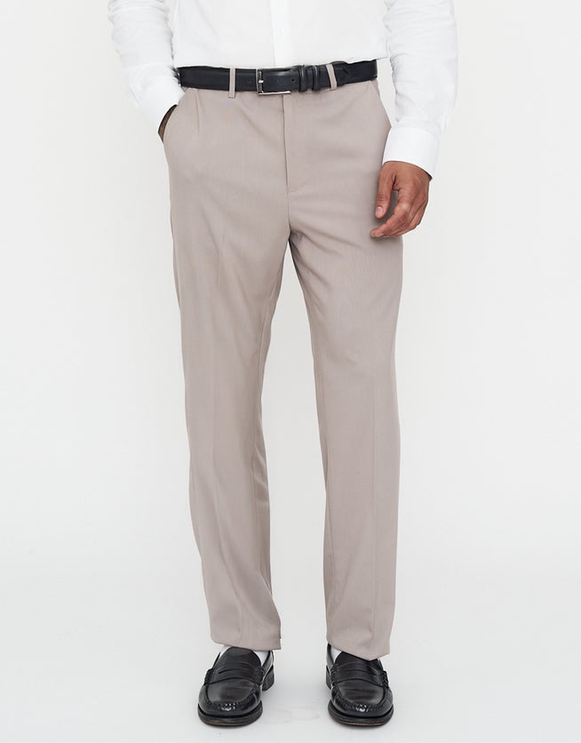 Savanna Slim Fit Suit Pants in Stone | Hallensteins NZ