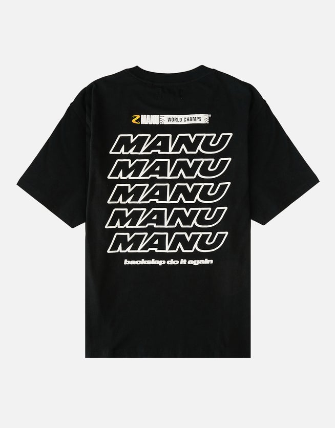 Z Manu World Champs Relaxed Fit T Shirt in Solid Black | Hallensteins NZ